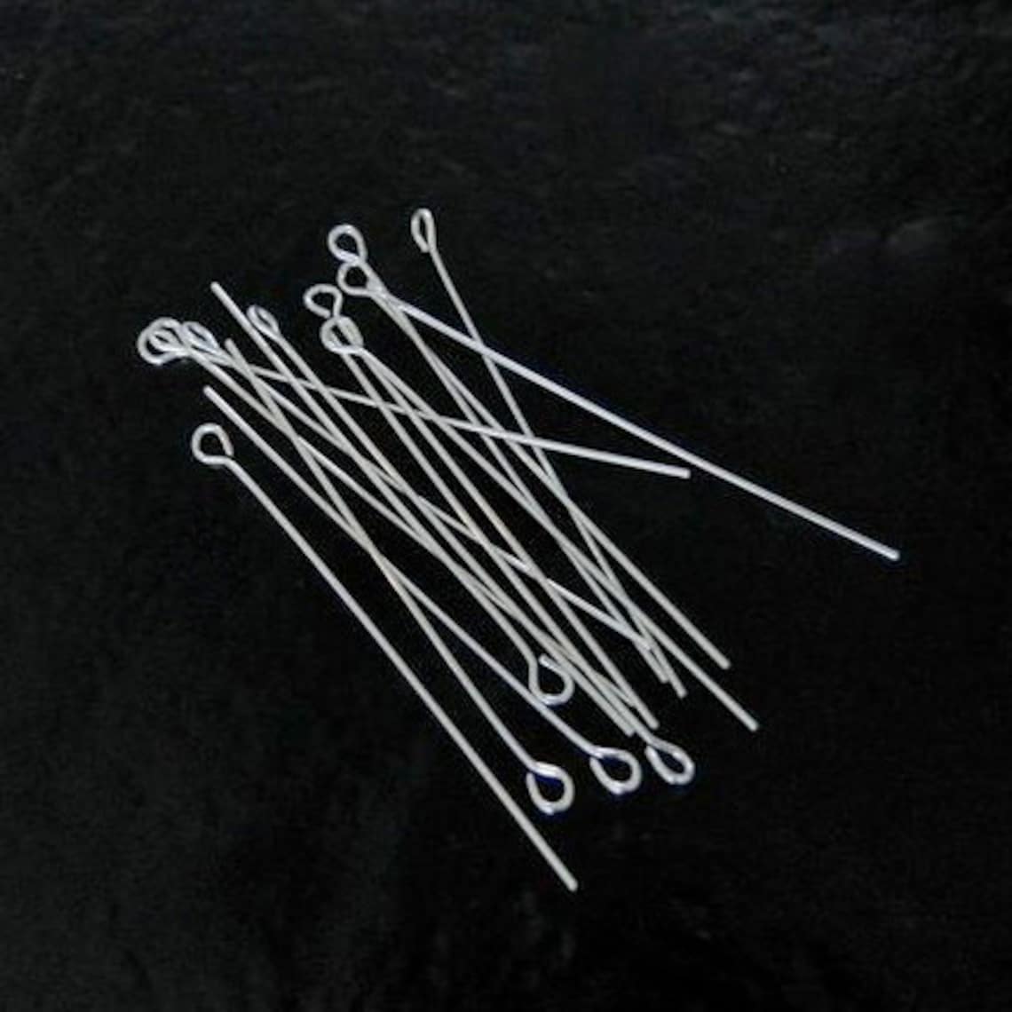 10 Sterling Silver 1.5 Inch 24ga Eye Pins SS25 - Etsy