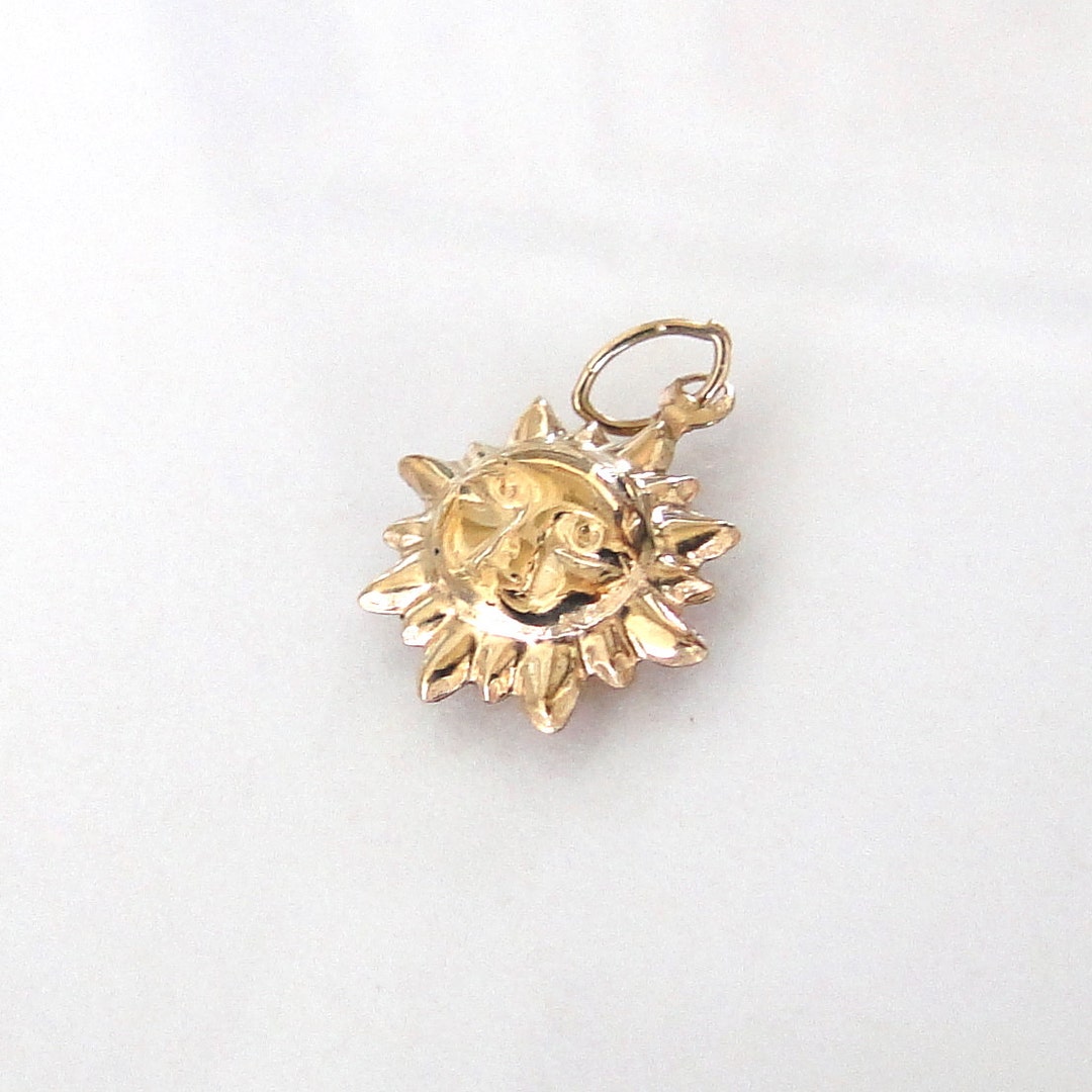 Gold Filled Sun Charm 12mm, GC33 - Etsy