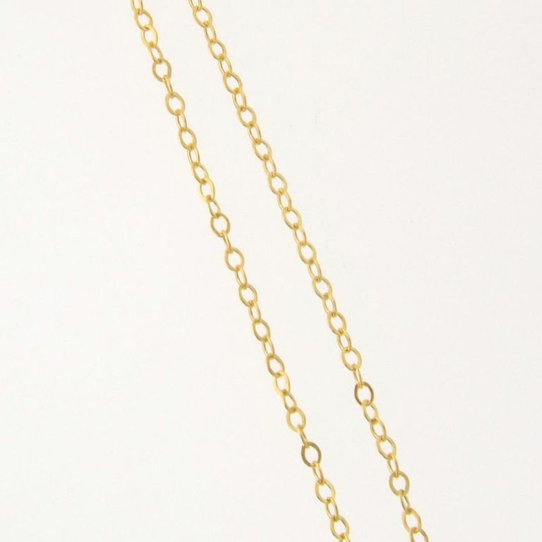 3 Feet - 14K 1.6mm Gold Filled Flat Round Cable Chain - Custom Lengths ...