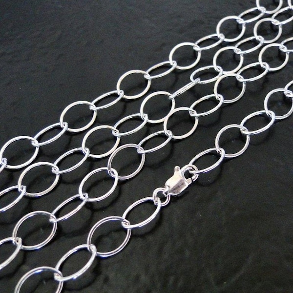 Long Silver Necklace - Etsy
