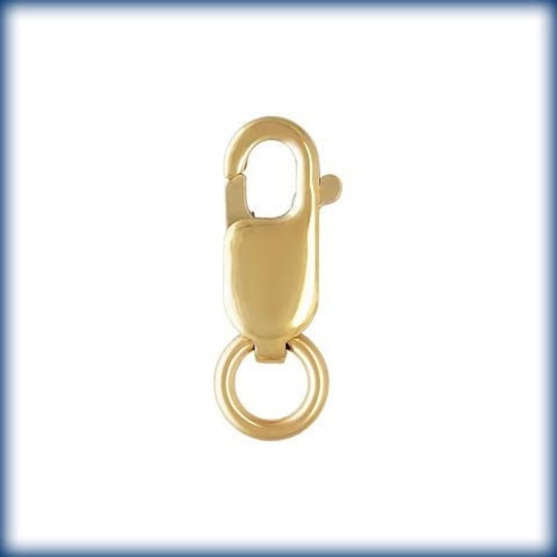 One 14K Solid Yellow Gold Lobster Clasp 3.3x8.4mm With Open - Etsy