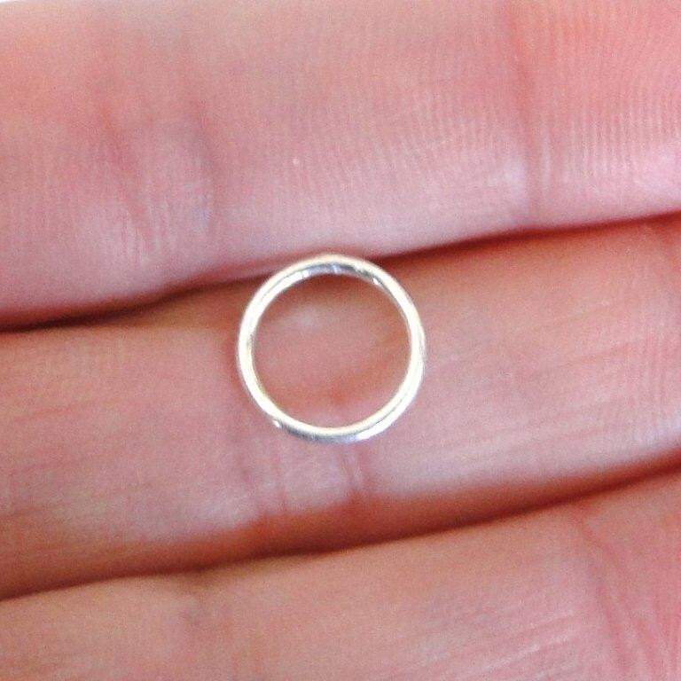 4pcs 10mm Circle Link, Connector Sterling Silver, Made in India, SS15 ...