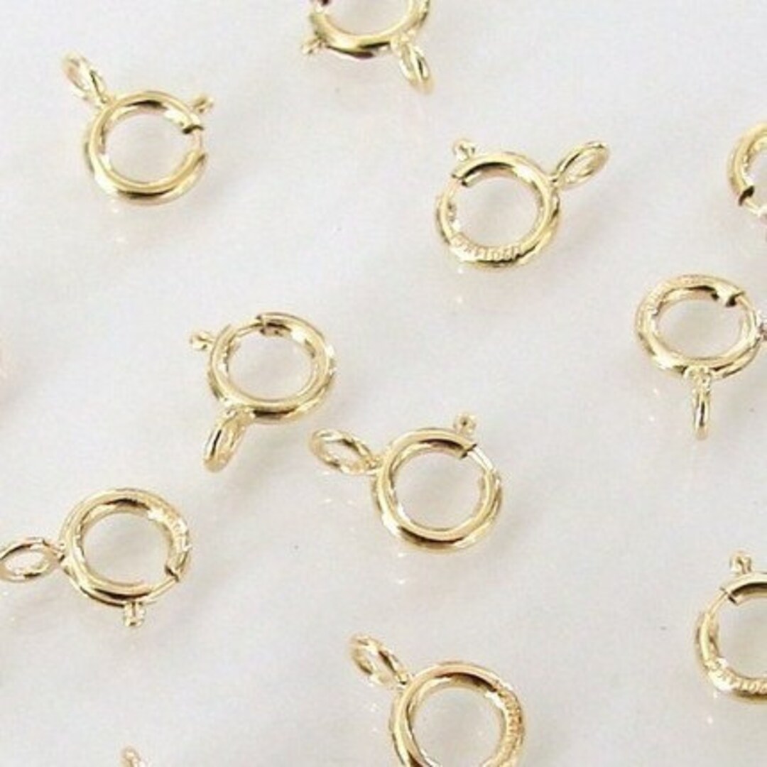 20 Pcs 14K Gold Filled 5mm Spring Ring Clasp, Made in Italy, GF1 - Etsy