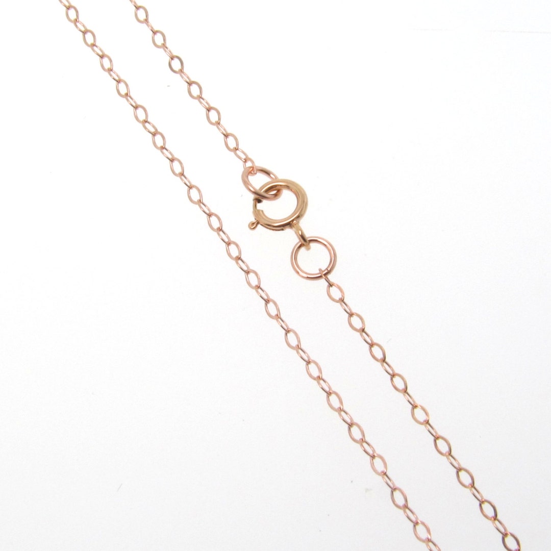 17 Inch Rose Gold Filled Cable Chain Necklace - Custom Lengths ...