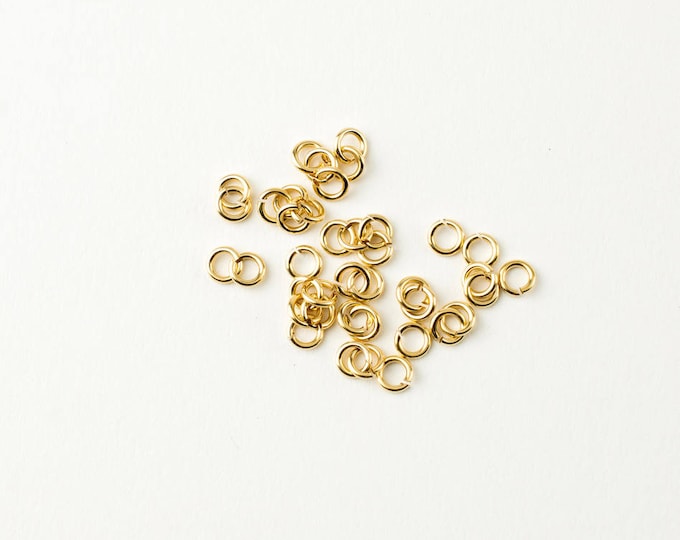 50pcs 14K Gold Filled 4mm Open Jump Rings, 22 Ga Made in USA, GF8 - Etsy