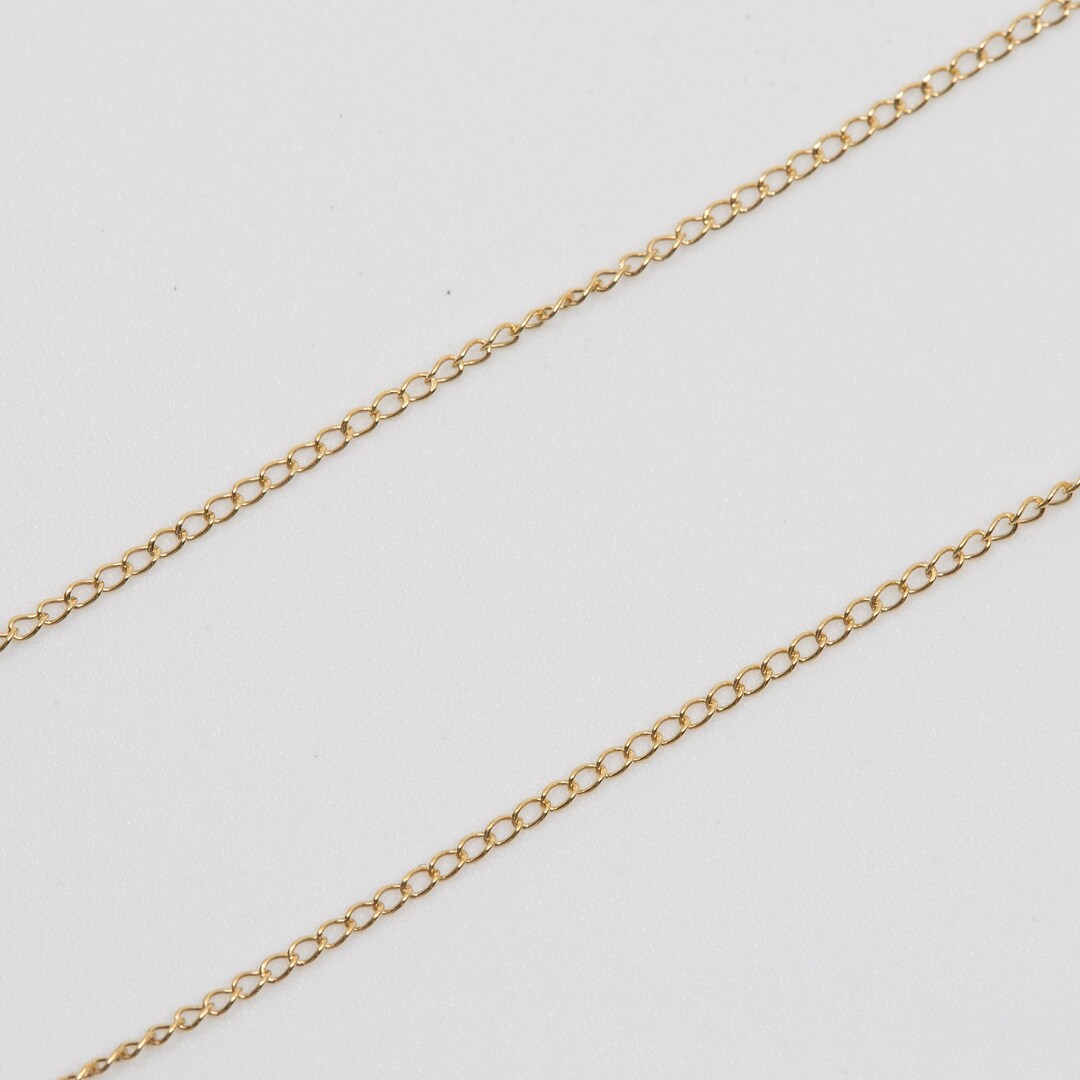 10 Feet - 14K Gold Filled 1.1mm Curb Chain by the Foot, C2 - Etsy