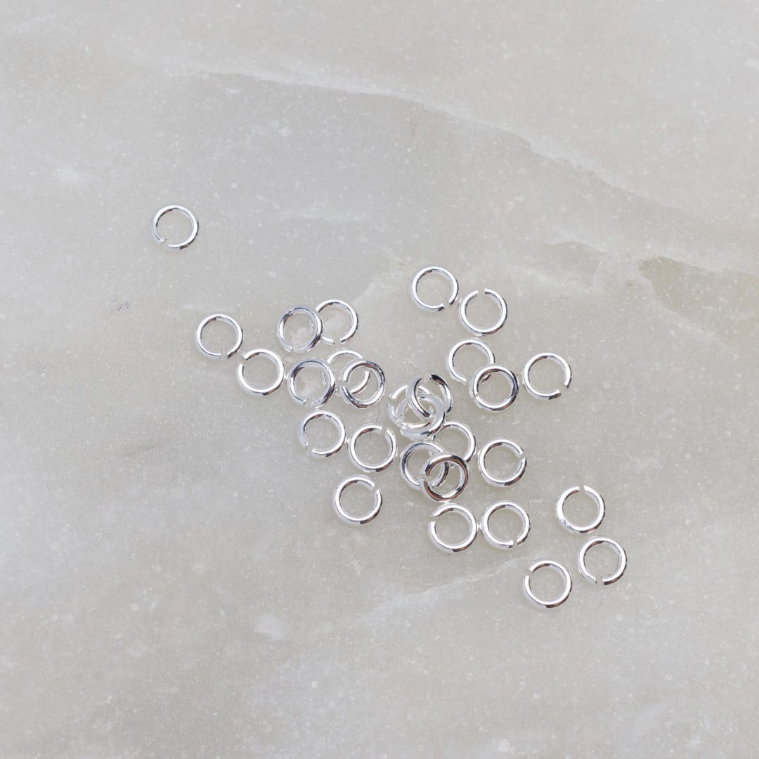 100pcs - .925 Sterling Silver 3mm Open Jump Rings 22g, Made in USA, SS5 ...