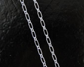 3 Feet Sterling Silver 5x2mm Drawn Cable Chain by the Foot Custom ...