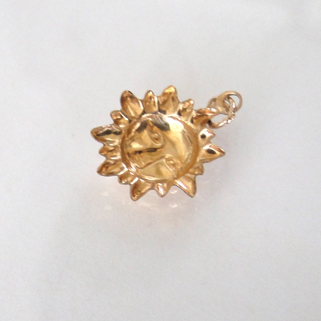 Gold Filled Sun Charm 12mm GC33 - Etsy