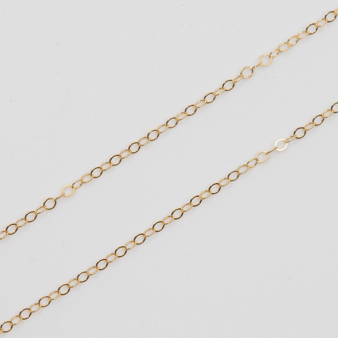 10 Feet - 14K Gold Filled Cable Chain - Custom Lengths Available, Made ...