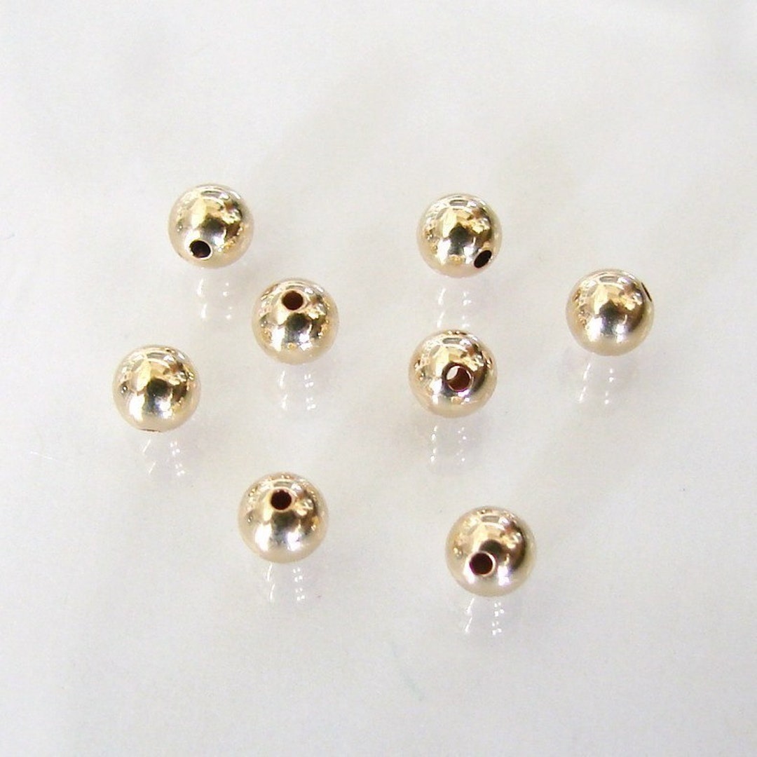 14K Gold Filled 2.5mm Seamless Beads .85mm Hole, Made in USA, GF42 - Etsy