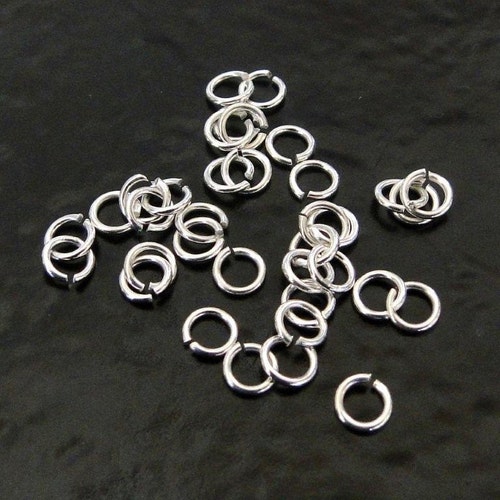 50pcs .925 Sterling Silver 5mm Open Jump Rings 20g Made in - Etsy