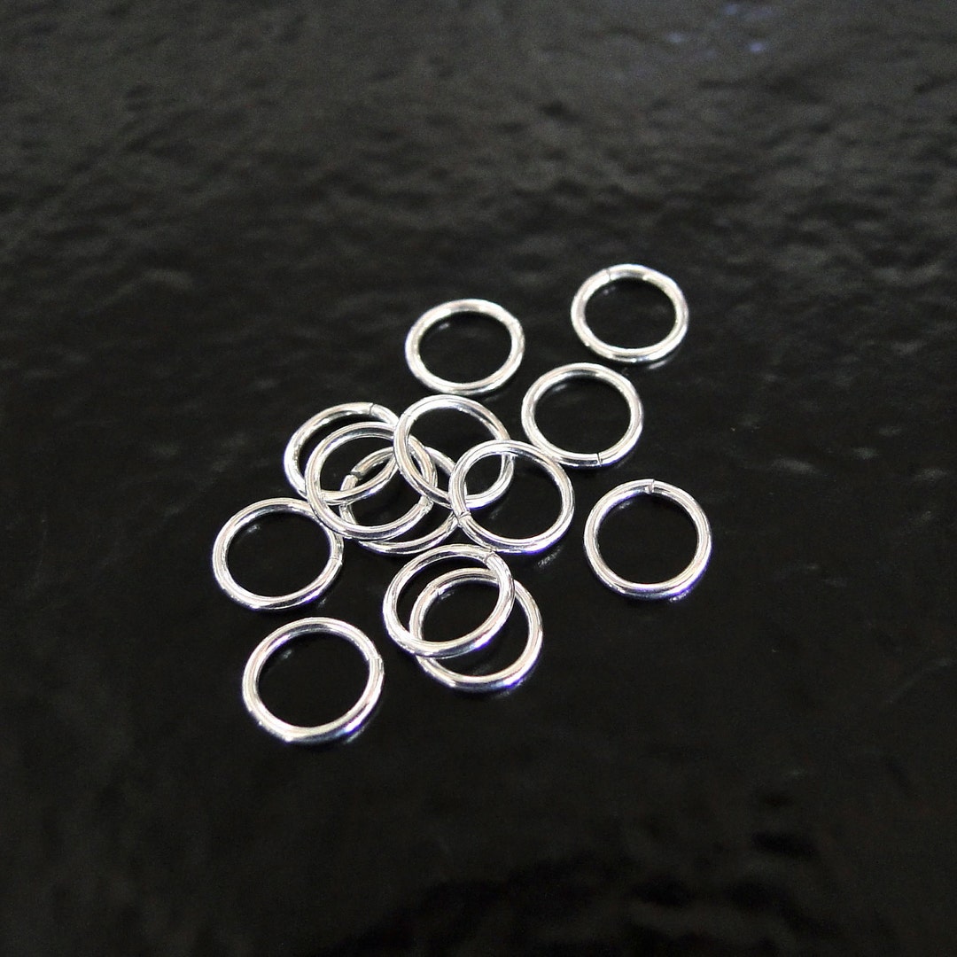 50pcs Sterling Silver 6mm Open Jump Rings 20ga, Made in USA, SS8 - Etsy