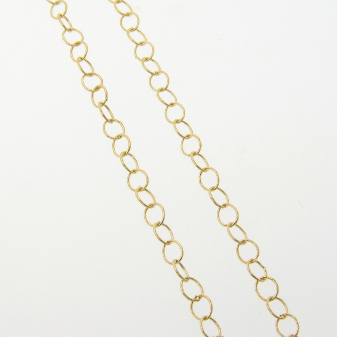 ANY LENGTH 14K Gold Filled Round Cable Chain Twisted 3.5mm With Lobster ...