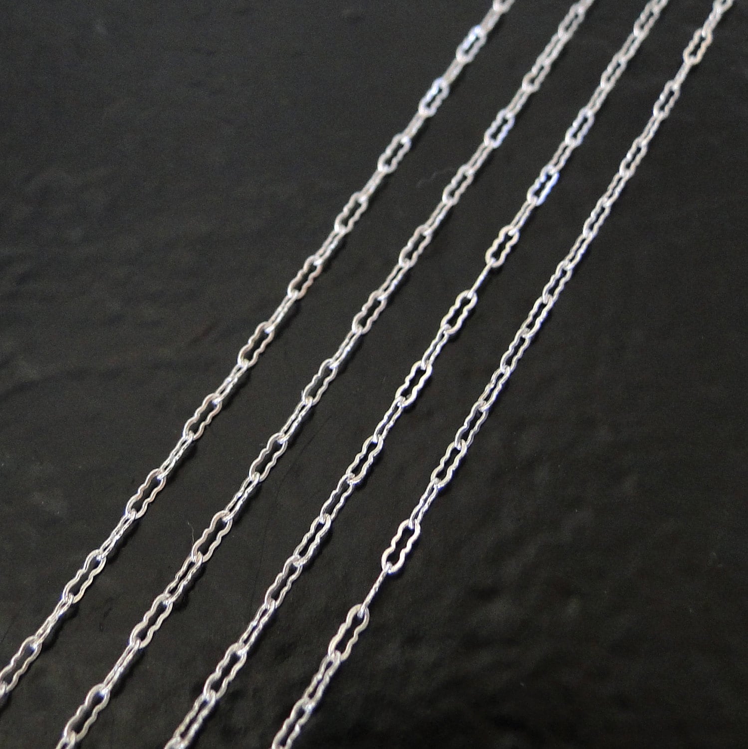 30 Inch - Sterling Silver Finished Fancy Krinkle Chain With Lobster ...