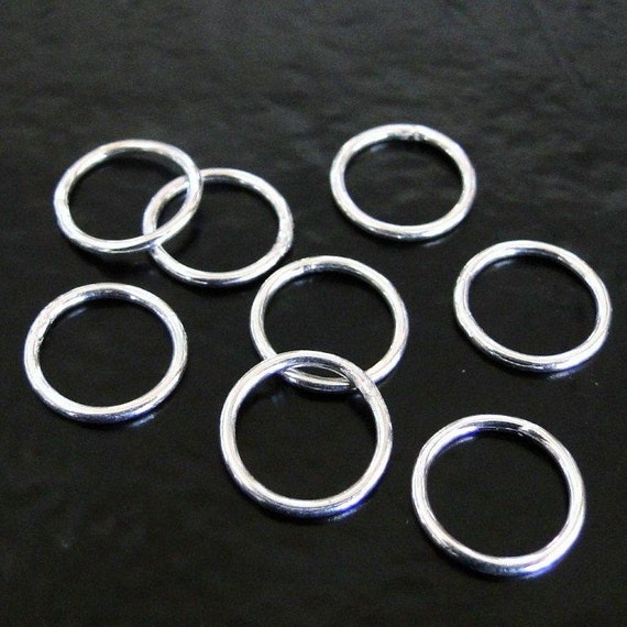 4pcs 10mm Circle Link Connector Sterling Silver Made in - Etsy