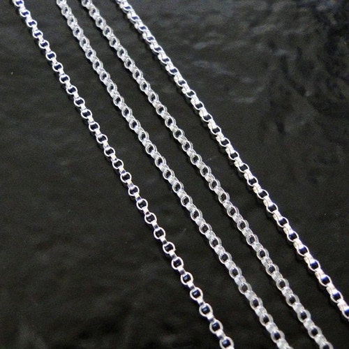 3 Feet Sterling Silver Long and Short Chain by the Foot Any - Etsy