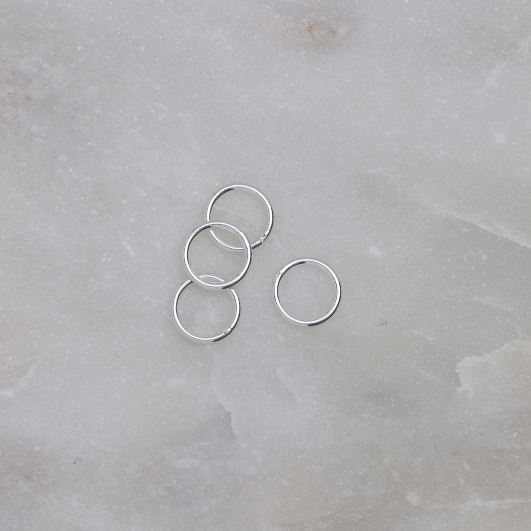 4pcs 10mm Circle Link, Connector Sterling Silver, Made in India, SS15 ...