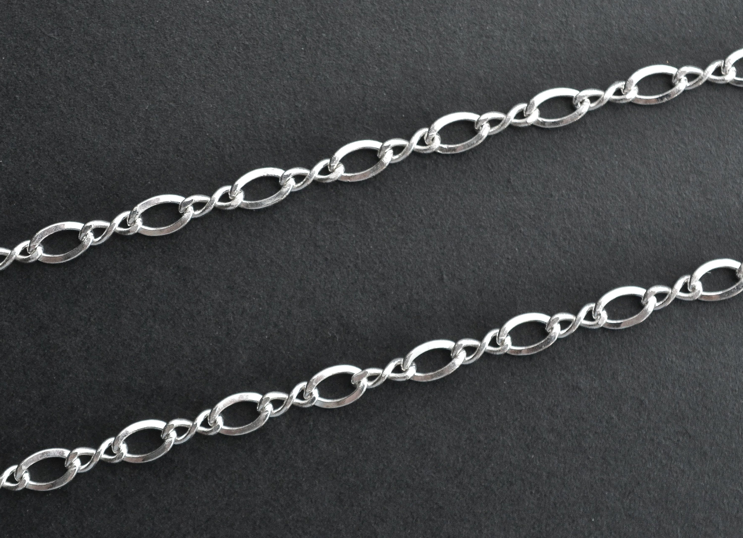 Any Length Sterling Silver 4.6x2.9mm Figure 8 Necklace, B21 - Etsy