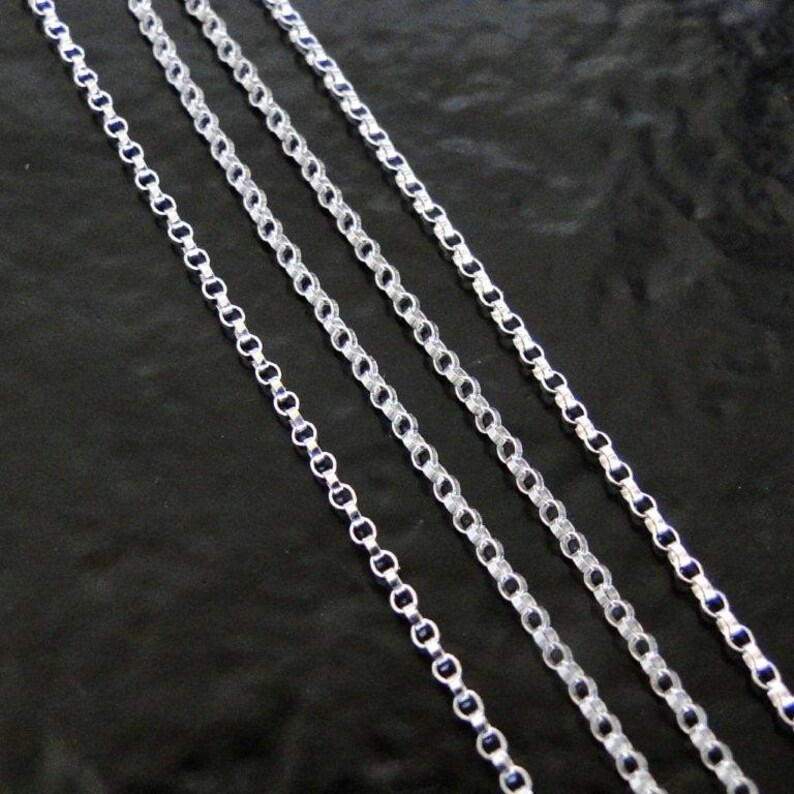 24 Inch Sterling Silver 1.2mm Rolo Chain Necklace All - Etsy