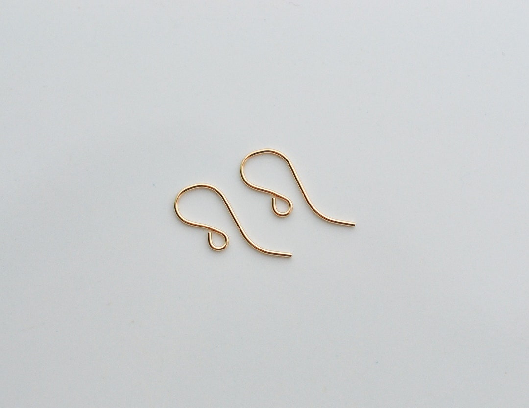 14K Gold Filled French Ear Wires 8x20mm, Made in USA, A88 - Etsy