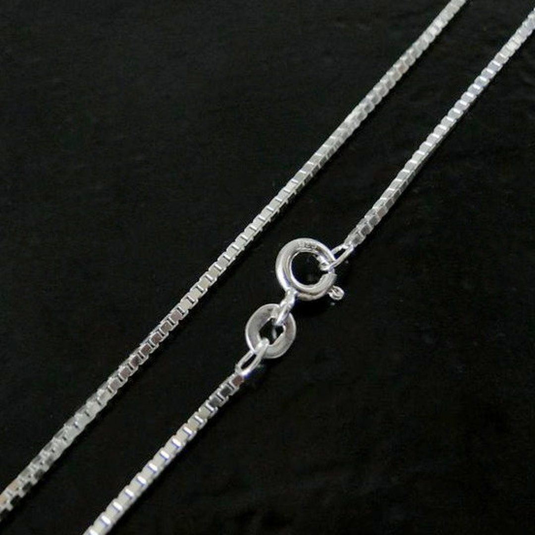 24 Inch Sterling Silver 1.1mm Box Chain Necklace - Etsy