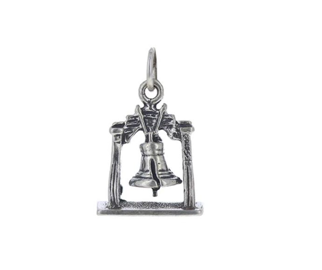 Sterling Silver Liberty Bell Charm Made in USA E183 - Etsy