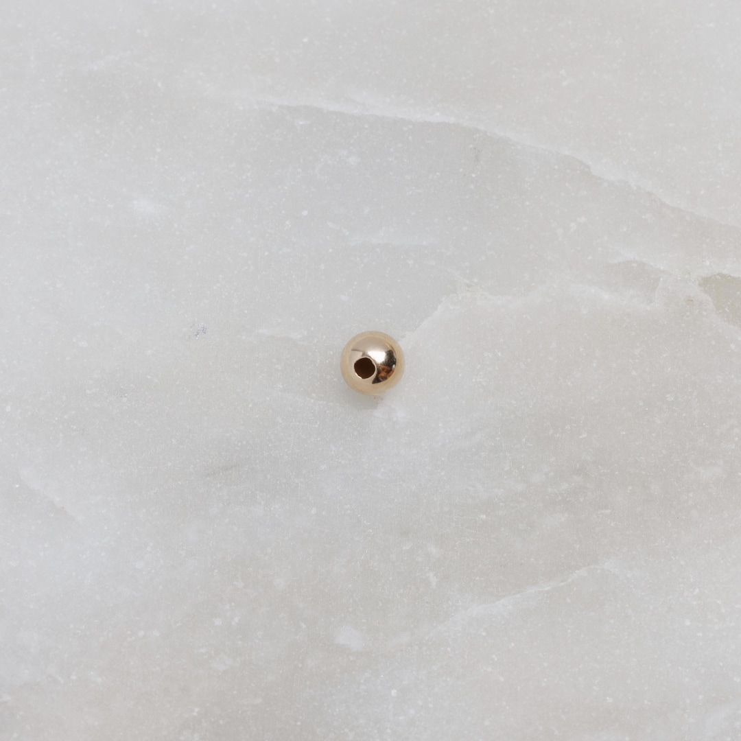 14K Gold 4mm Seamless Bead, Made in USA, SG26 - Etsy