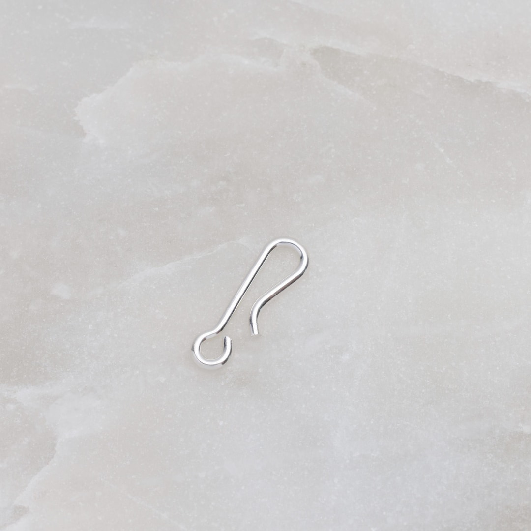 Four Sterling Silver 14.25mm Hook & Eye Connector 18 Gauge, D8 - Etsy