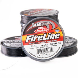 4 LB Fireline Smoke Grey .005 IN/.12MM Diameter 50 Yards, the Beadsmith ...