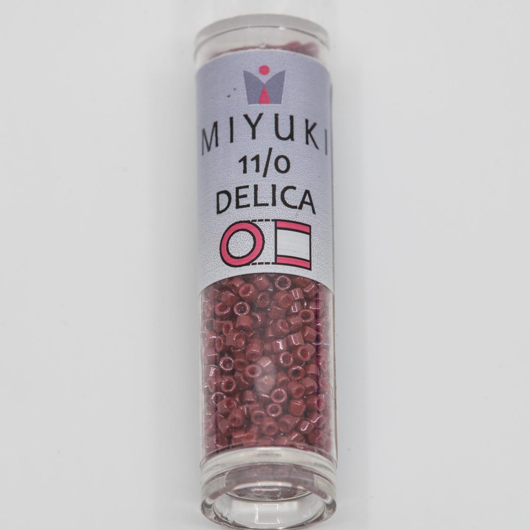 Miyuki 11/0 Delica Beads Opaque Cranberry Color 7.2 Grams, the ...