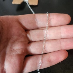 36 Inch Sterling Silver Long and Short Oval Chain Necklace With Lobster ...