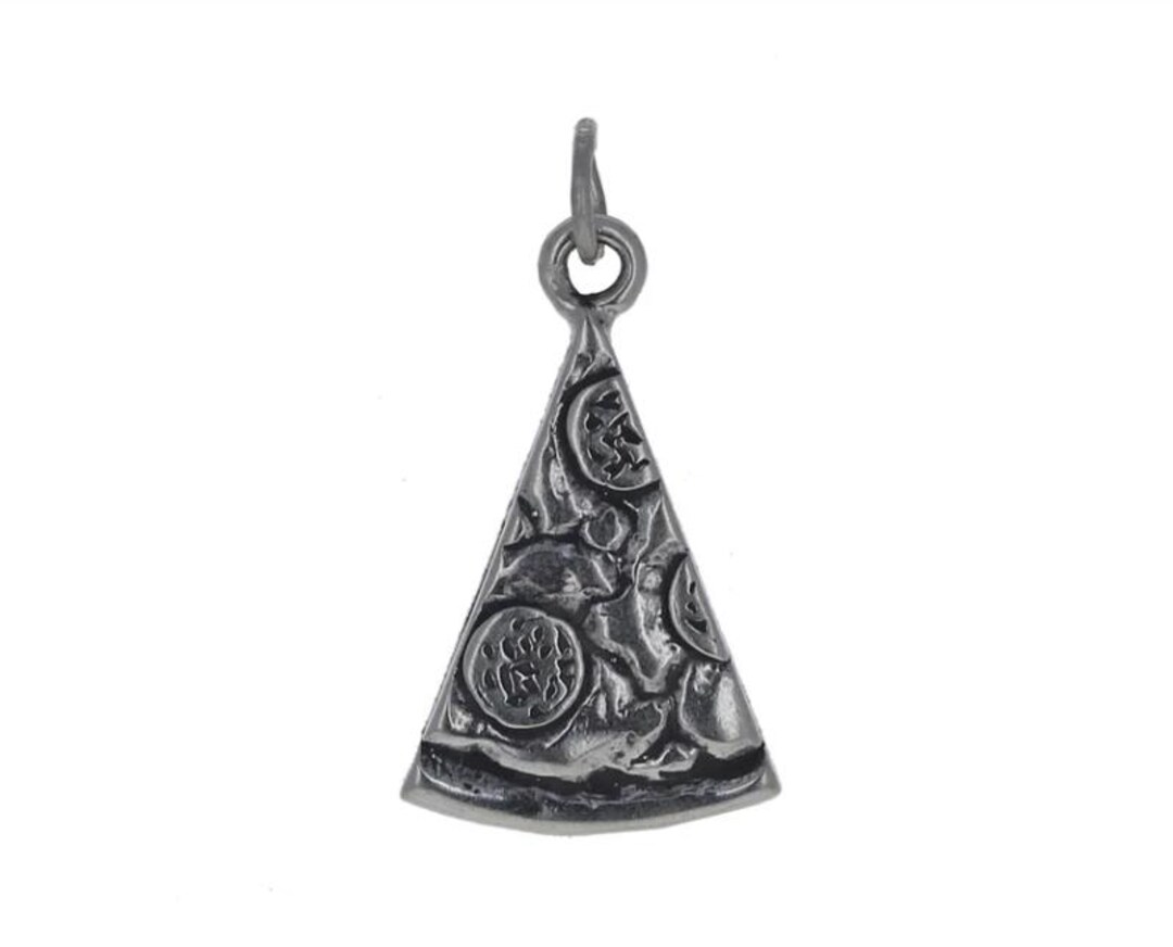 Sterling Silver Pizza Slice Charm Made in USA E194 - Etsy