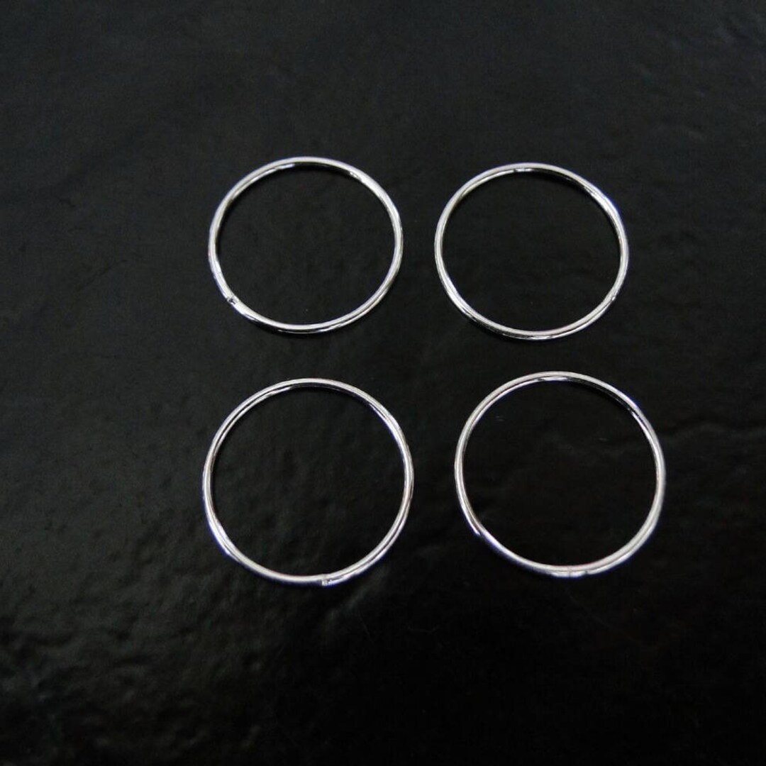 4pcs 19mm Circle Link, Connector Sterling Silver, Made in India, SS18 ...
