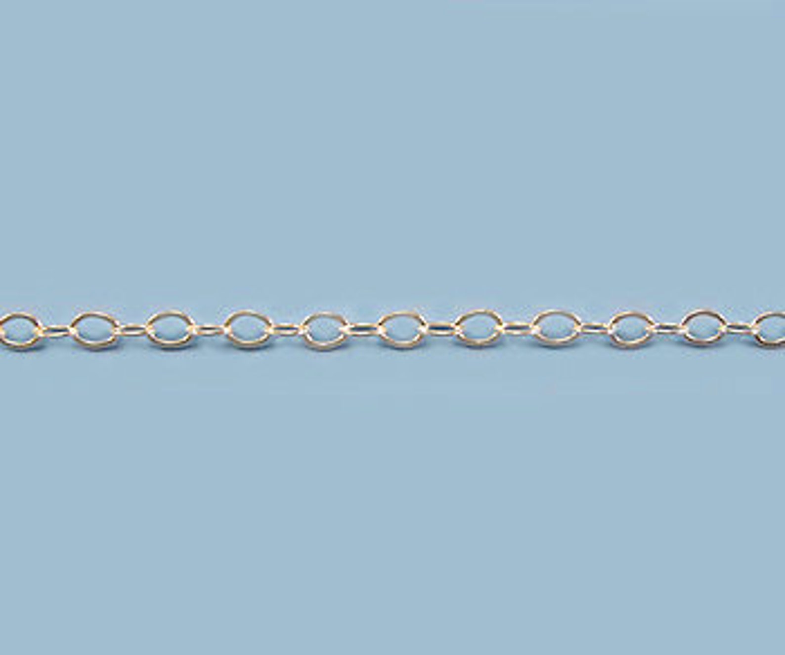 20 Inch Sterling Silver 2.3mm Round Flat Cable Chain Necklace, MADE in ...