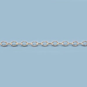 32 Inch Sterling Silver 2.3mm Round Flat Cable Chain Necklace, MADE in ...