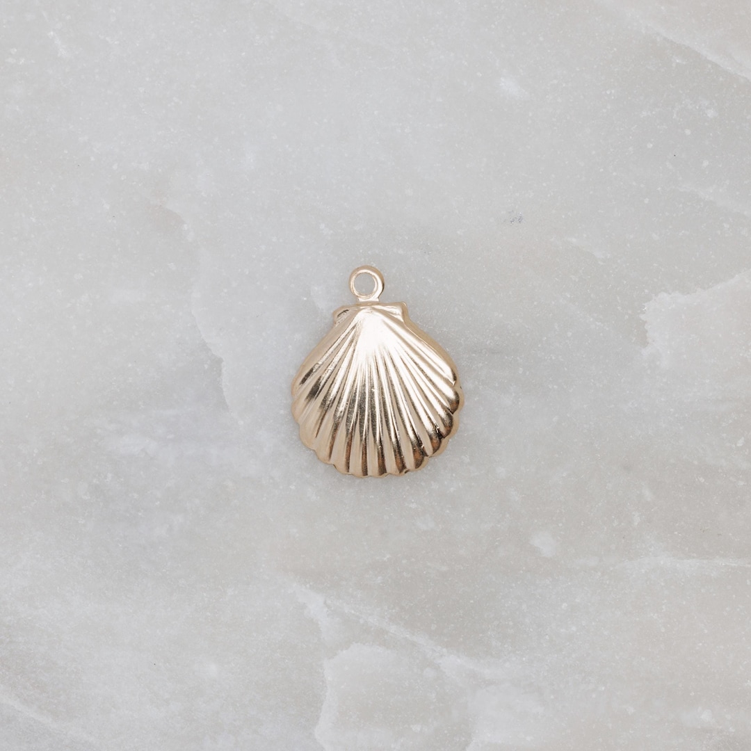 14K Gold Filled Scallop Shell Charm 11mm, Made in USA, A116 - Etsy