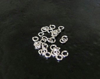 100pcs .925 Sterling Silver 3mm Open Jump Rings 22g Made in - Etsy