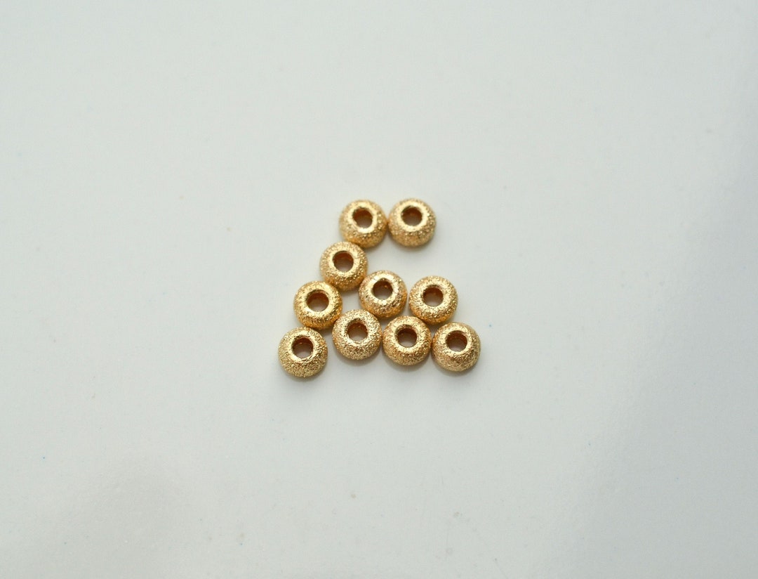 Five - Gold Filled Stardust Roundels 4mm, GC86 - Etsy