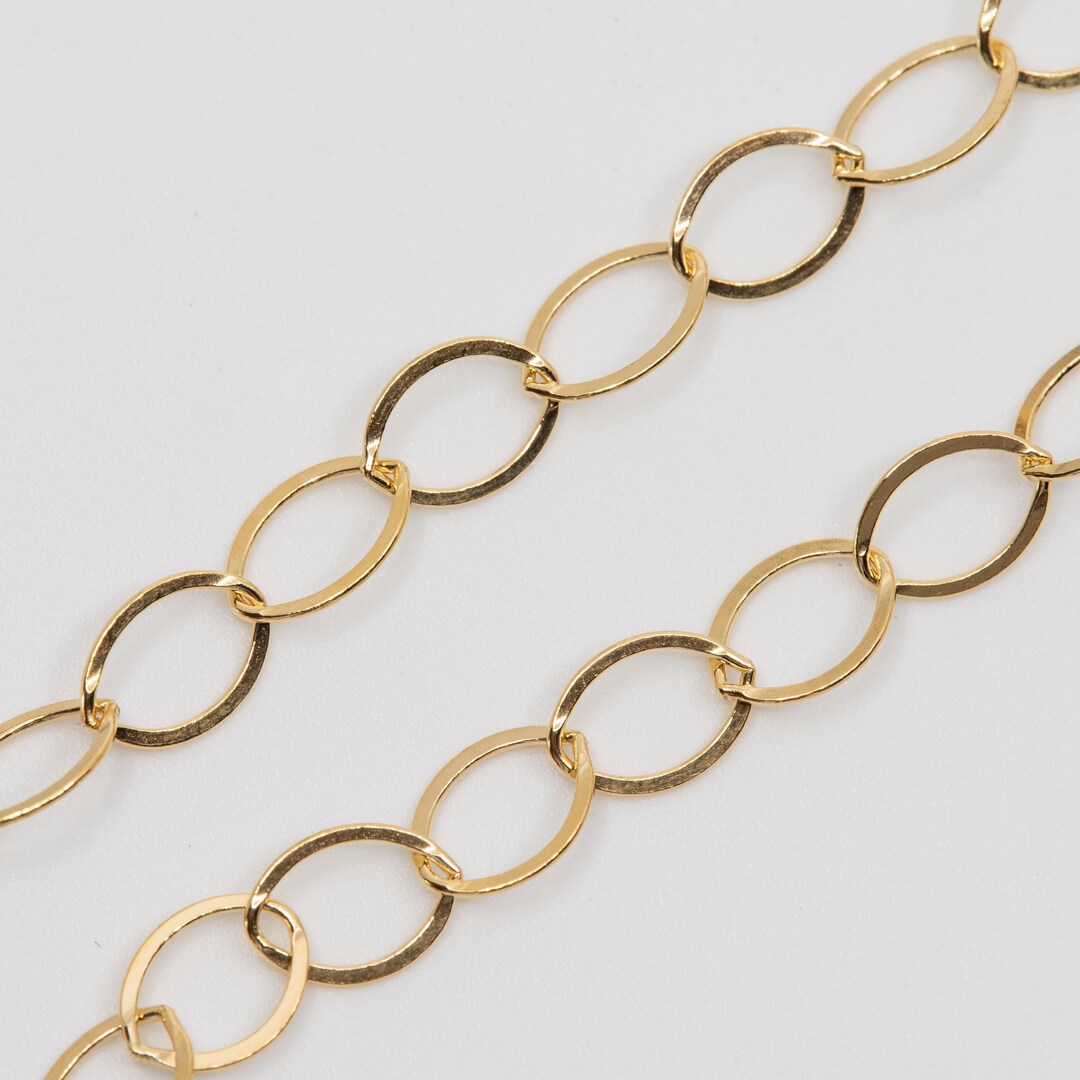 20 Inch Chain - 14K Gold Filled With Lobster Clasp - 8.8x6.6mm Oval ...