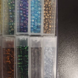 Basic Elements 6/0 Glass Seed Bead Assortment Kit 24 Flip Tubes W/ Box ...