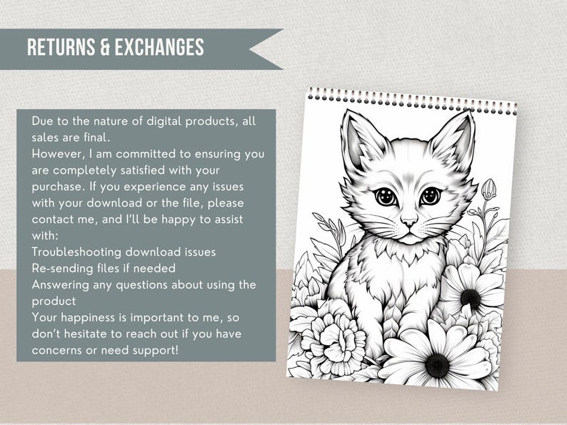 Digital Download|cat Coloring Book|kitten Coloring Page|art Therapy ...