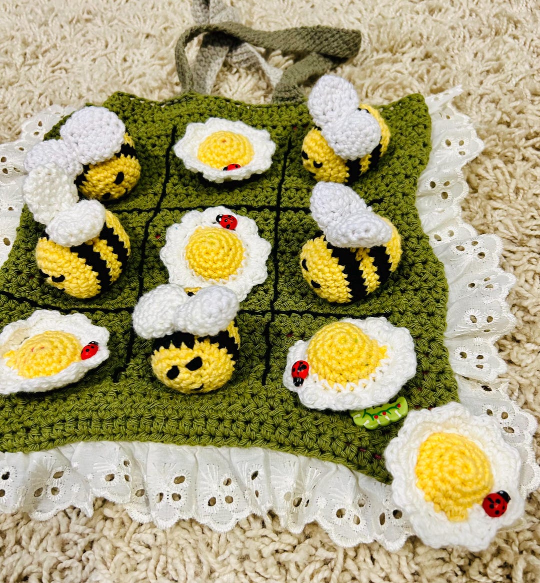 Bumble Bee and Sunshine Tick Tack Toe in Carry Bag - Etsy