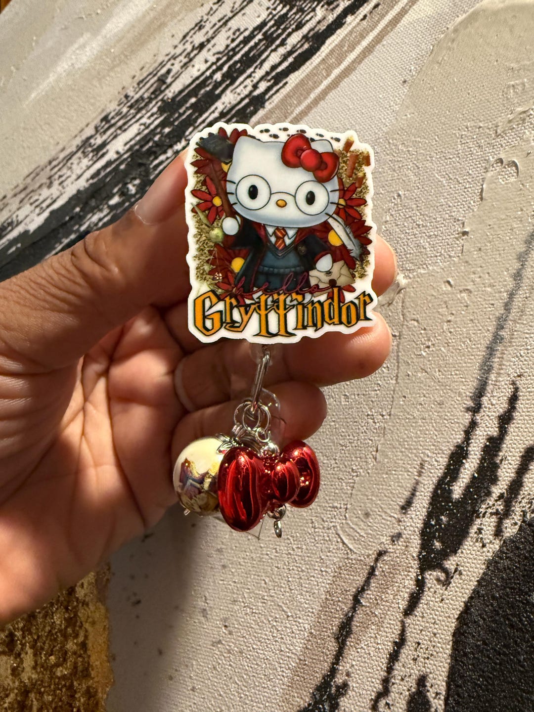 Gryffindor Iconic Pink Kitty Badge Reel – Harry Potter Nurse Badge Reel ...