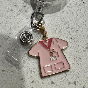 Pink Scrub Top Charm for Badge Reels and Shoe Charms Cute Nurse ...