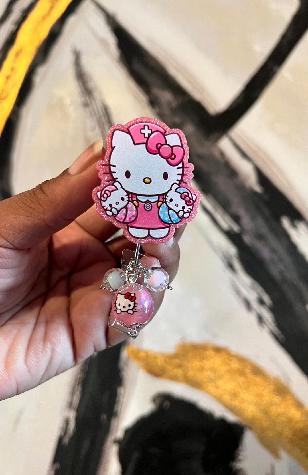 Hello Kitty Labor & Delivery Nurse Badge Reel| Medical Badge Reel ...
