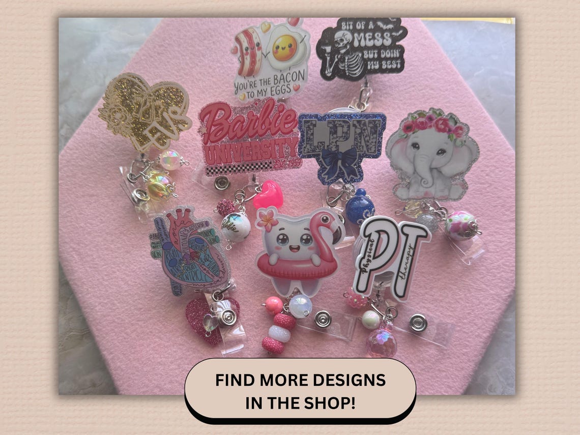 Pink Scrub Top Charm for Badge Reels and Shoe Charms Cute Nurse ...