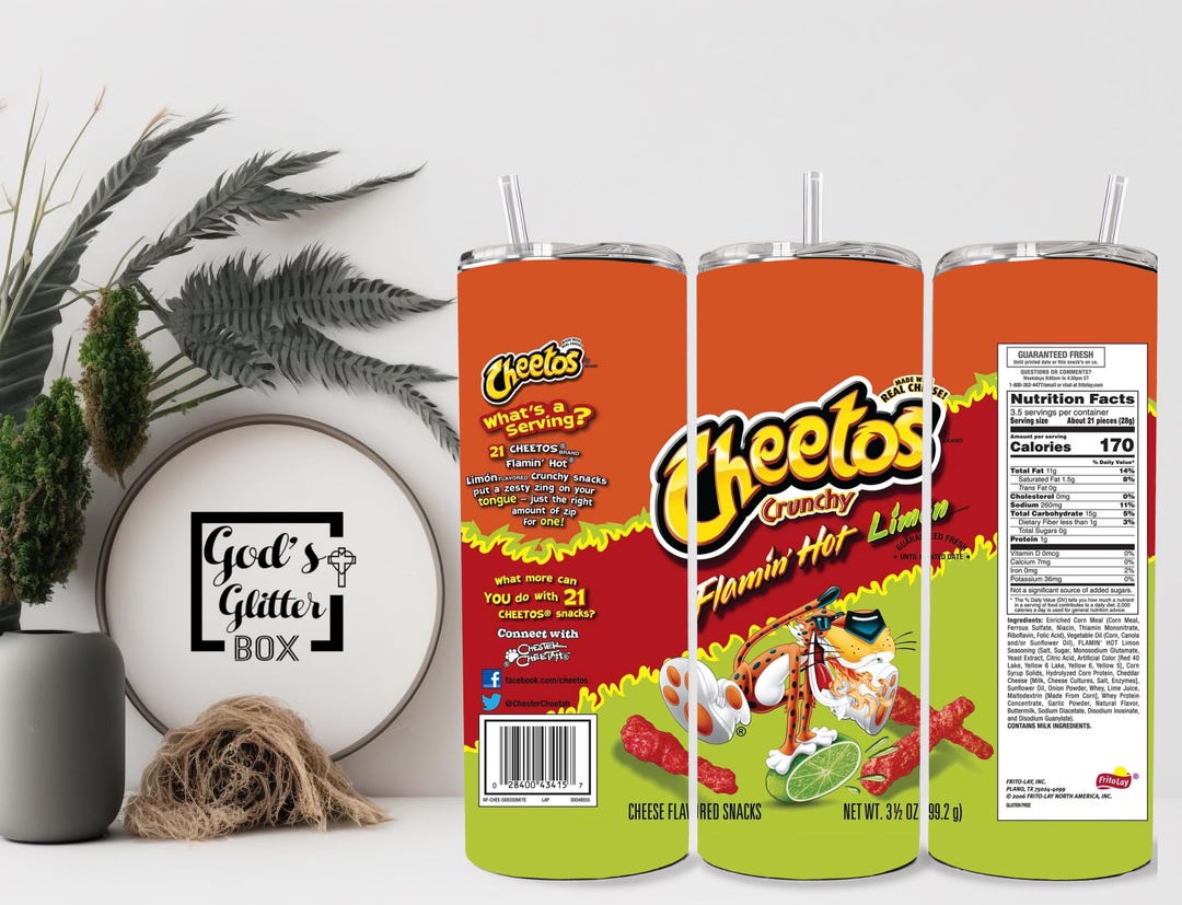 Hot Flaming Cheetos 20 Ounce Skinny Tumbler - Etsy