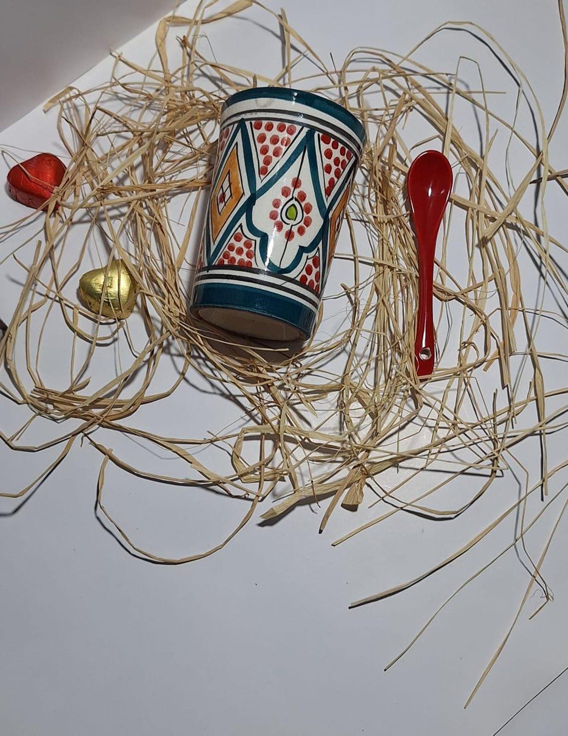 Moroccan Gift Set: Hand-painted Ceramic Cup, ,herbal Coffee, Gift ...