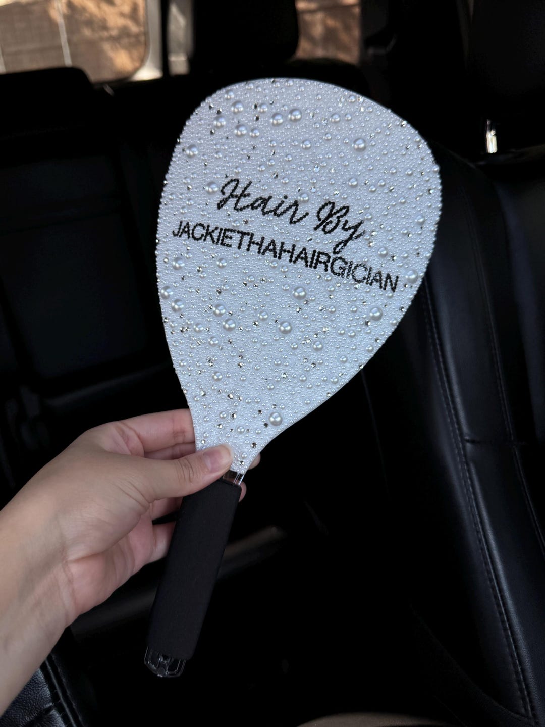Bedazzled Handheld Pearled Face Shield - Custom Bling Shield - Etsy